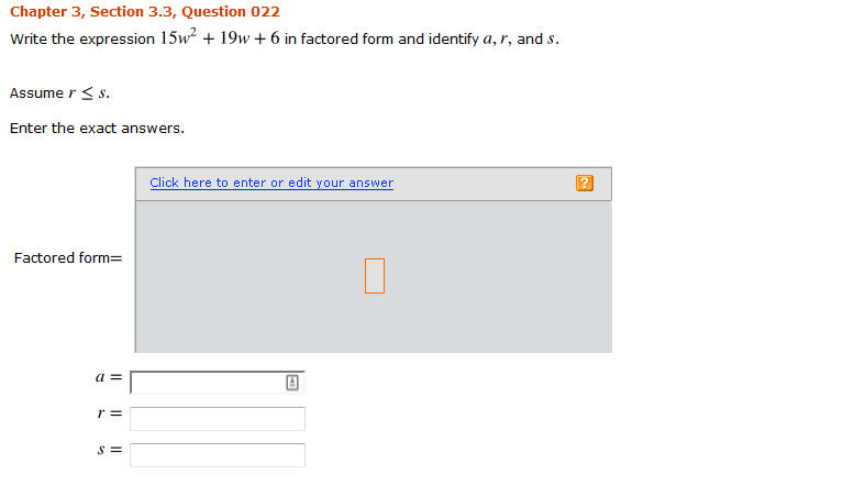 Solved Chapter 3, Section 3.3, Question 022 Write the | Chegg.com