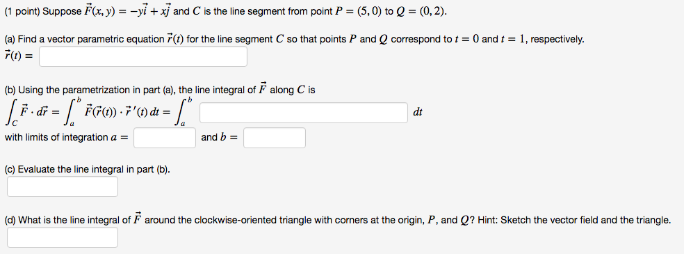 Solved Suppose F(x,y) = -yi + xj and c is the line segment | Chegg.com