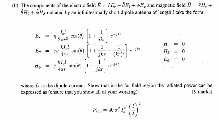 Solved The components of the electric field E = rE_r + theta | Chegg.com