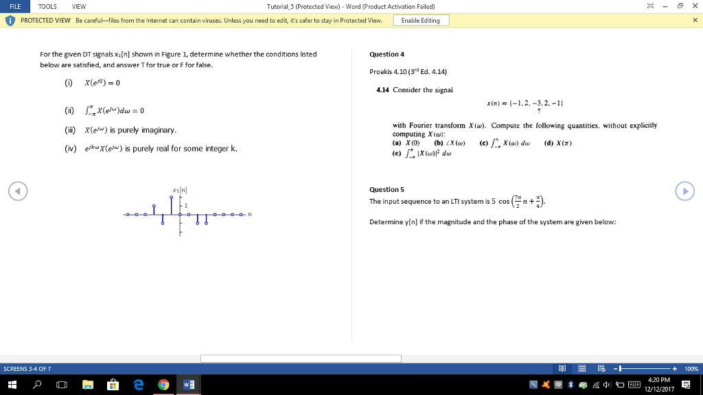 Solved FILE TOOLS VIEV Tutorial 5 (Protected View) - Word | Chegg.com