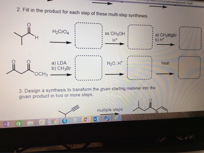 Solved Fill in the reagents for each of these multi-step | Chegg.com