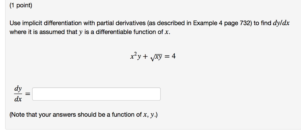 Solved Use implicit differentiation with partial derivatives | Chegg.com