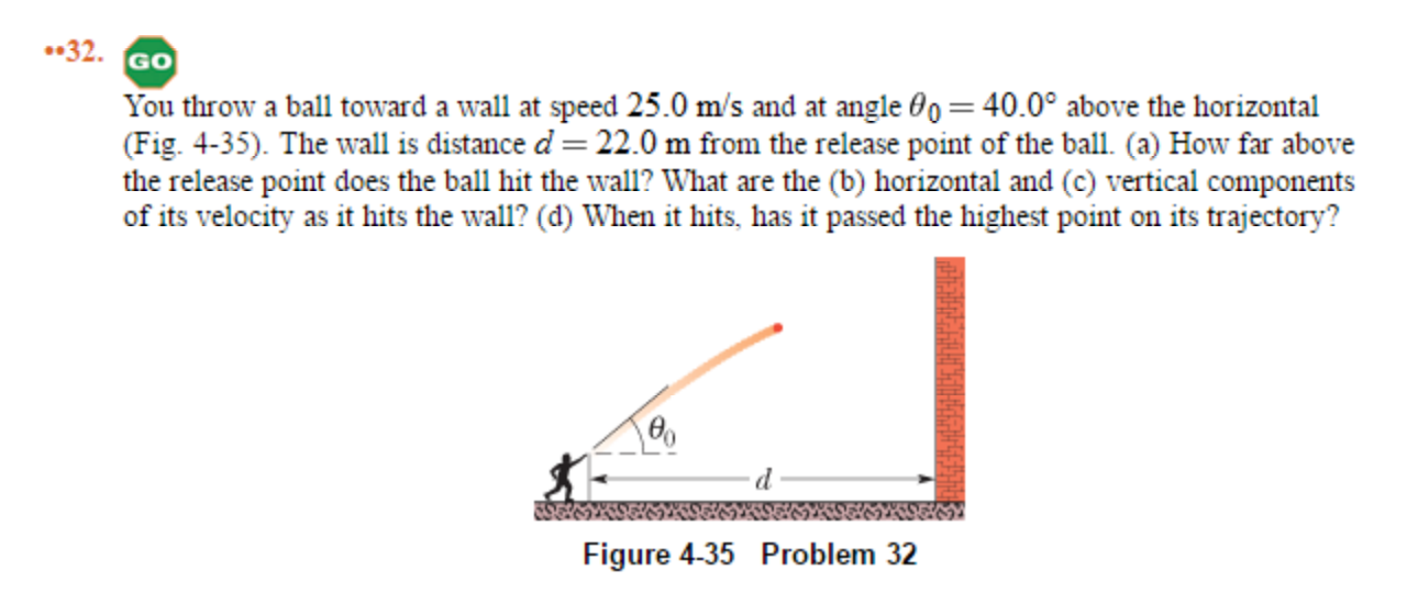 Solved You throw a ball toward a wall at speed 25.0 m s and | Chegg.com