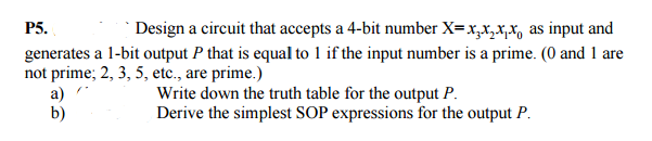 Solved Design a circuit that accepts a 4-bit number X = x_3 | Chegg.com