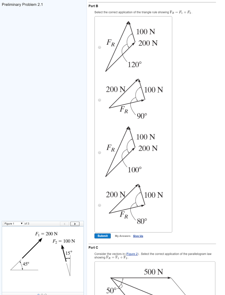 Solved Preliminary Problem 2.1 Part A Consider the vectors | Chegg.com Solved Preliminary Problem 2.1 Part A Consider the vectors | Chegg.com