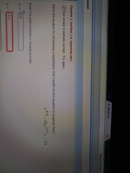 Solved ment Your answer is partially correct. Try again. | Chegg.com
