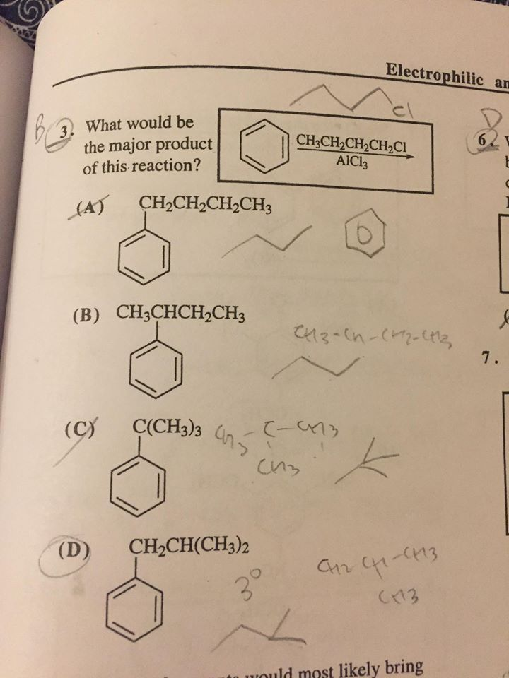 Solved Electrophilic an 3. What would be the major product | Chegg.com