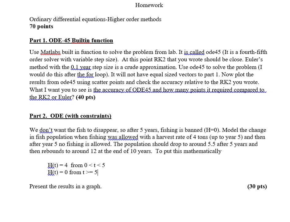 Homework Ordinary differential equations-Higher order | Chegg.com