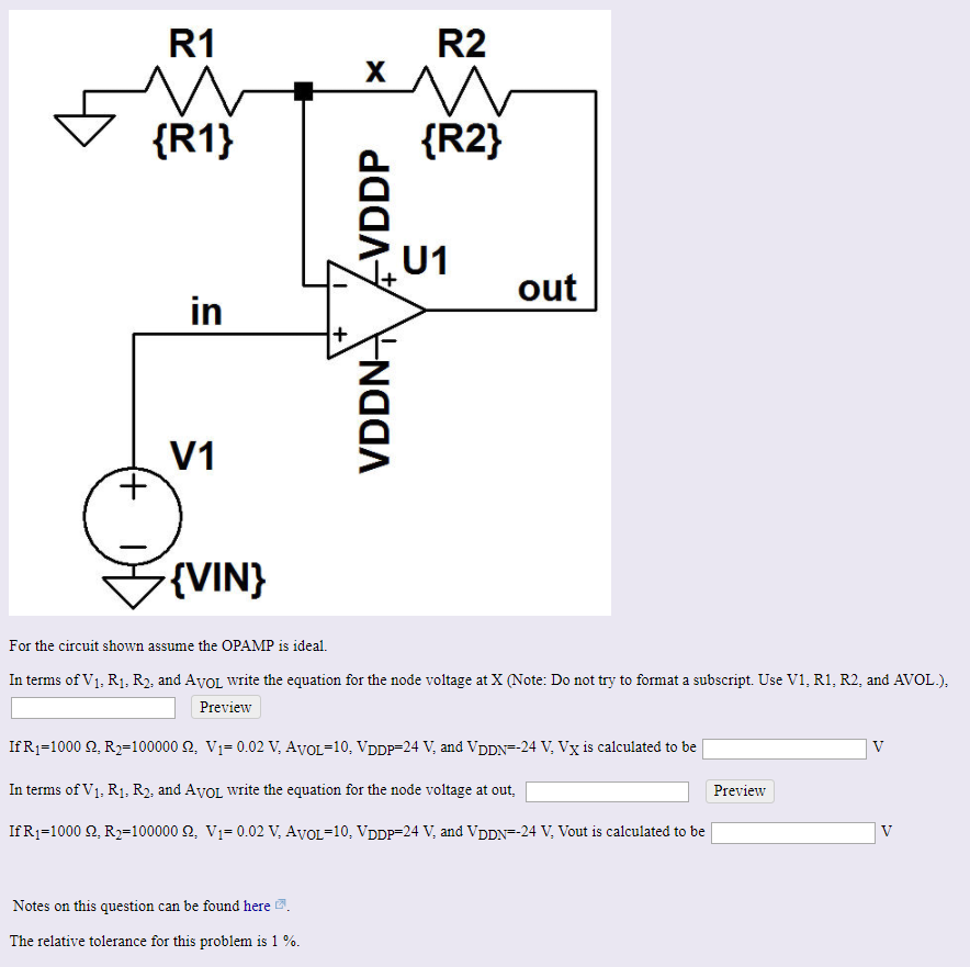 Solved R1 R2 out in V1 (VIN) For the circuit shown assume | Chegg.com