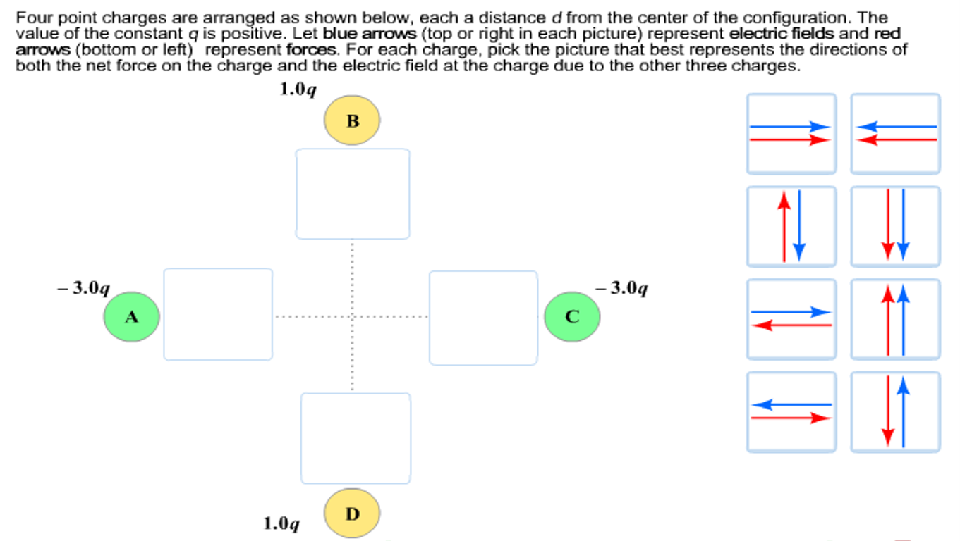 Solved Four point charges are arranged as shown below, each | Chegg.com