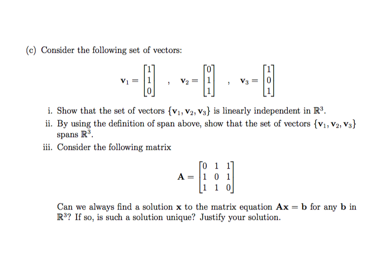 Solved 3 Existence And Uniqueness Of Solution For Ax B]