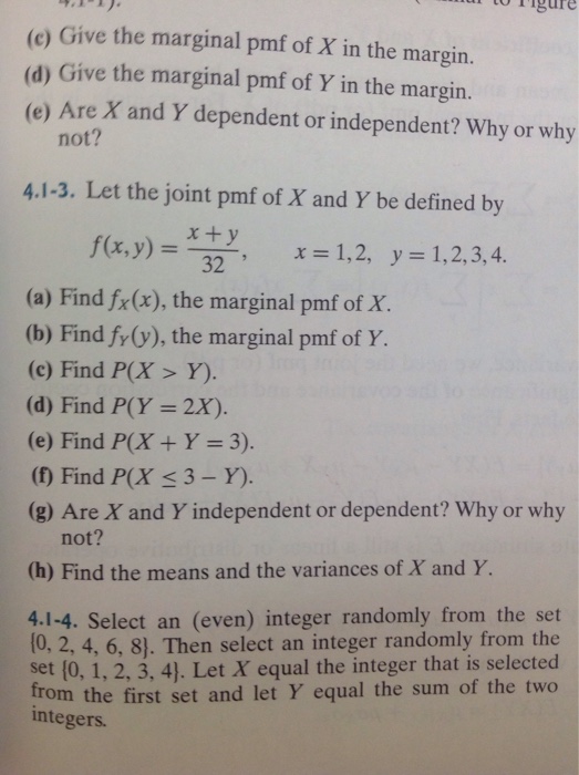 Solved Give the marginal pmf of X in the margin. Give the | Chegg.com