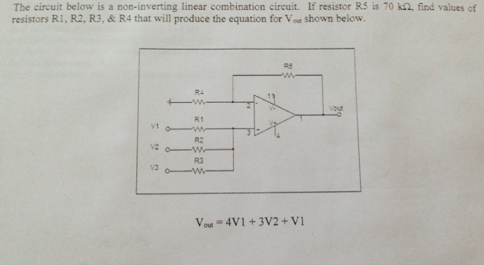 Solved The circuit below is a non-inverting linear | Chegg.com
