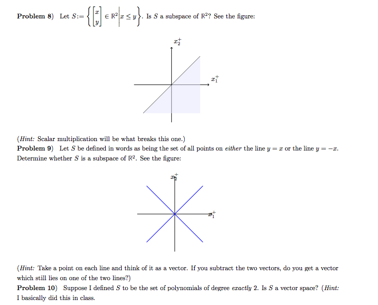 Problem 8) Let S:= {[x y] element of R^2 |x less than | Chegg.com