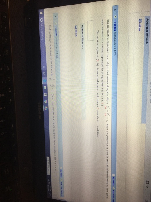 Solved Find parametric equations for an object that moves | Chegg.com