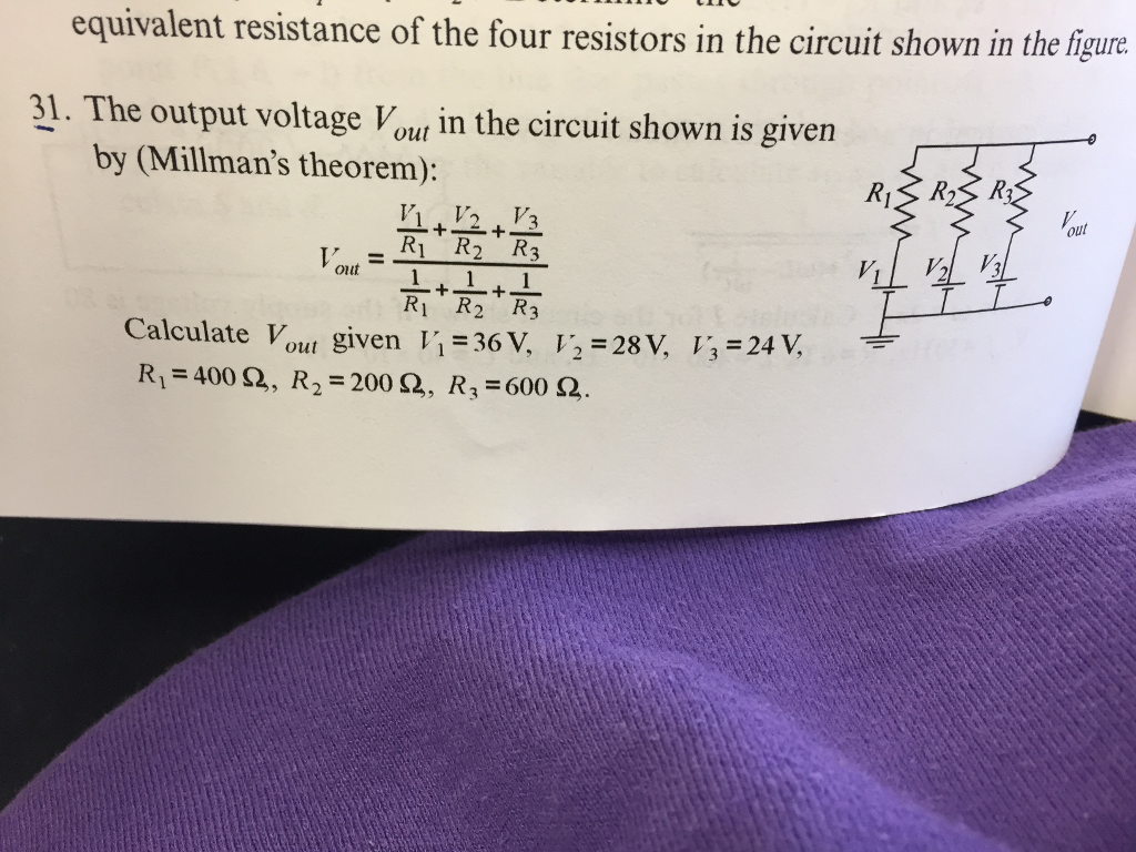 Solved The output voltage V_out in the circuit shown is | Chegg.com