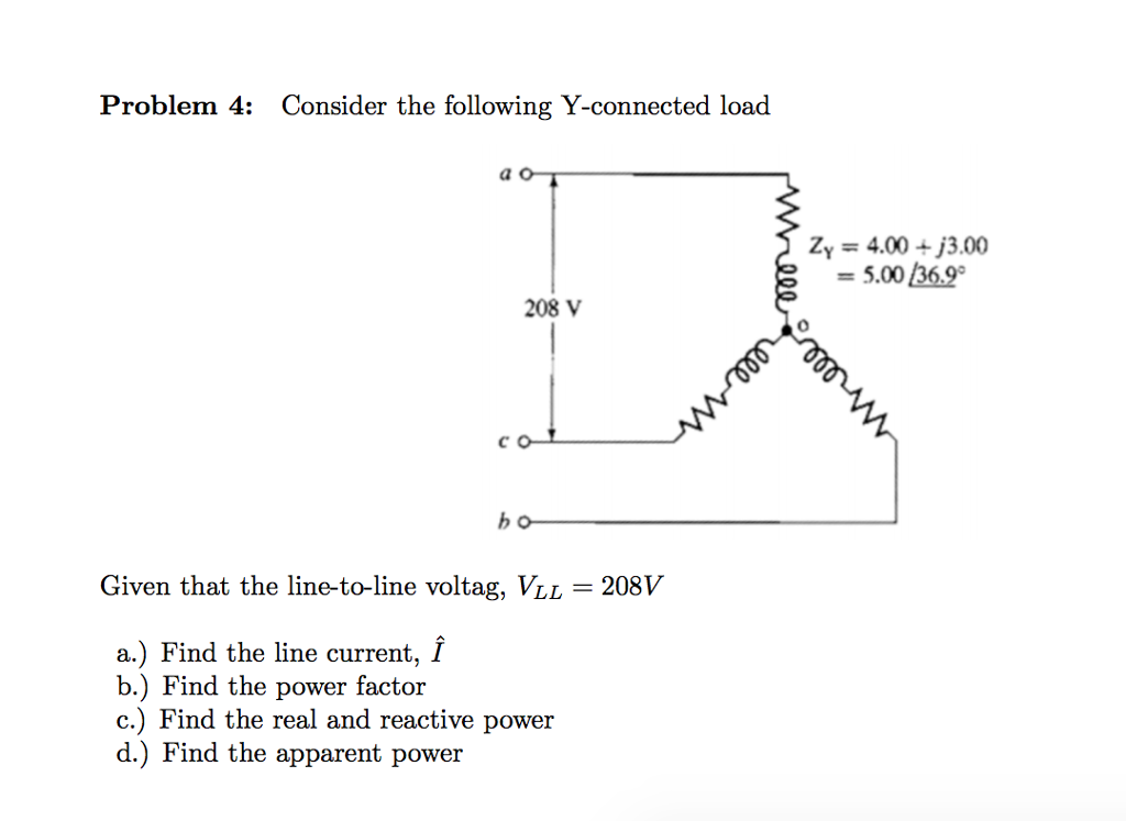 Solved Consider the following Y-connected load Given that | Chegg.com