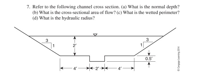 Solved 7. Refer to the following channel cross section. (a) | Chegg.com