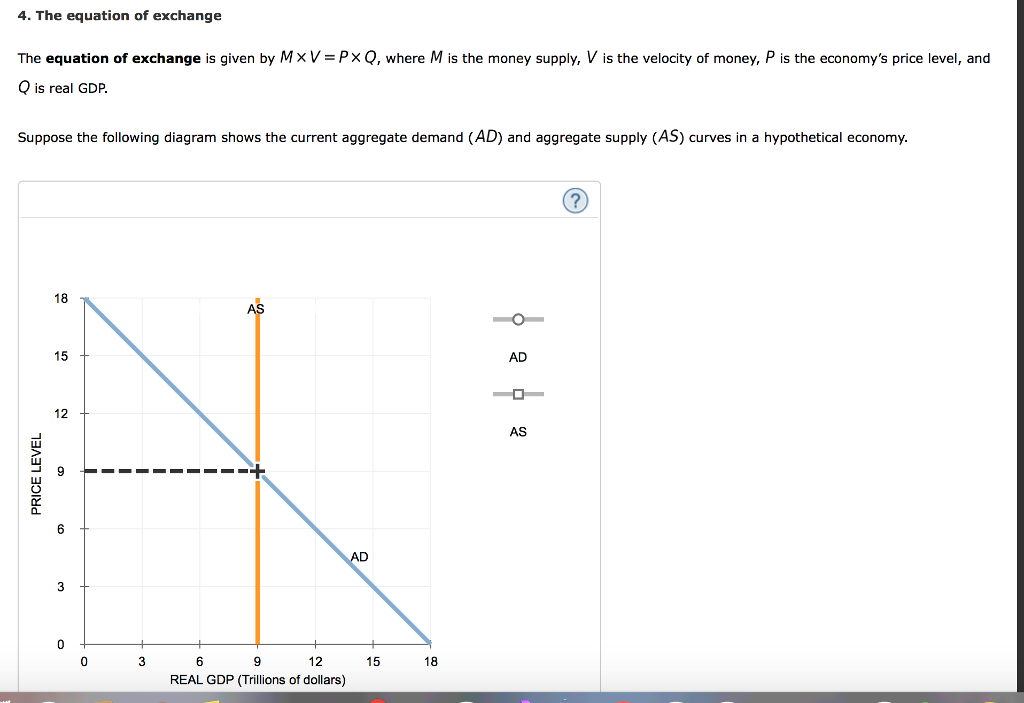Solved 4. The equation of exchange The equation of exchange | Chegg.com
