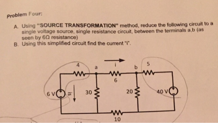 Solved A Using Source Transformation Method Reduce The 7195