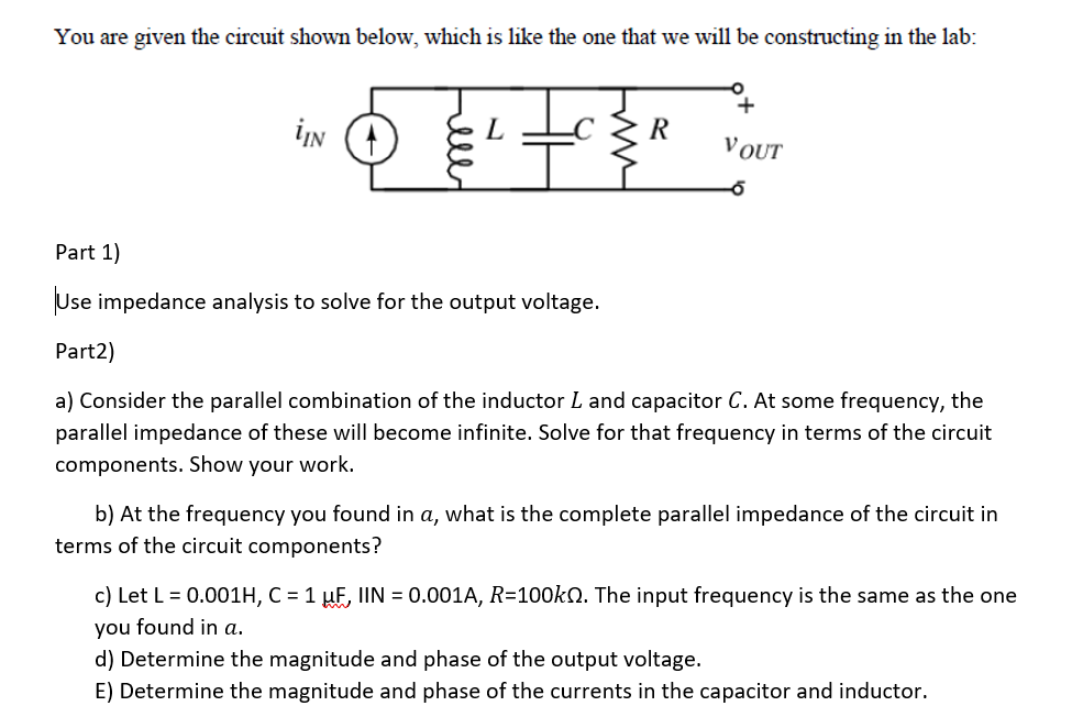 Solved You are given the circuit shown below, which is like | Chegg.com