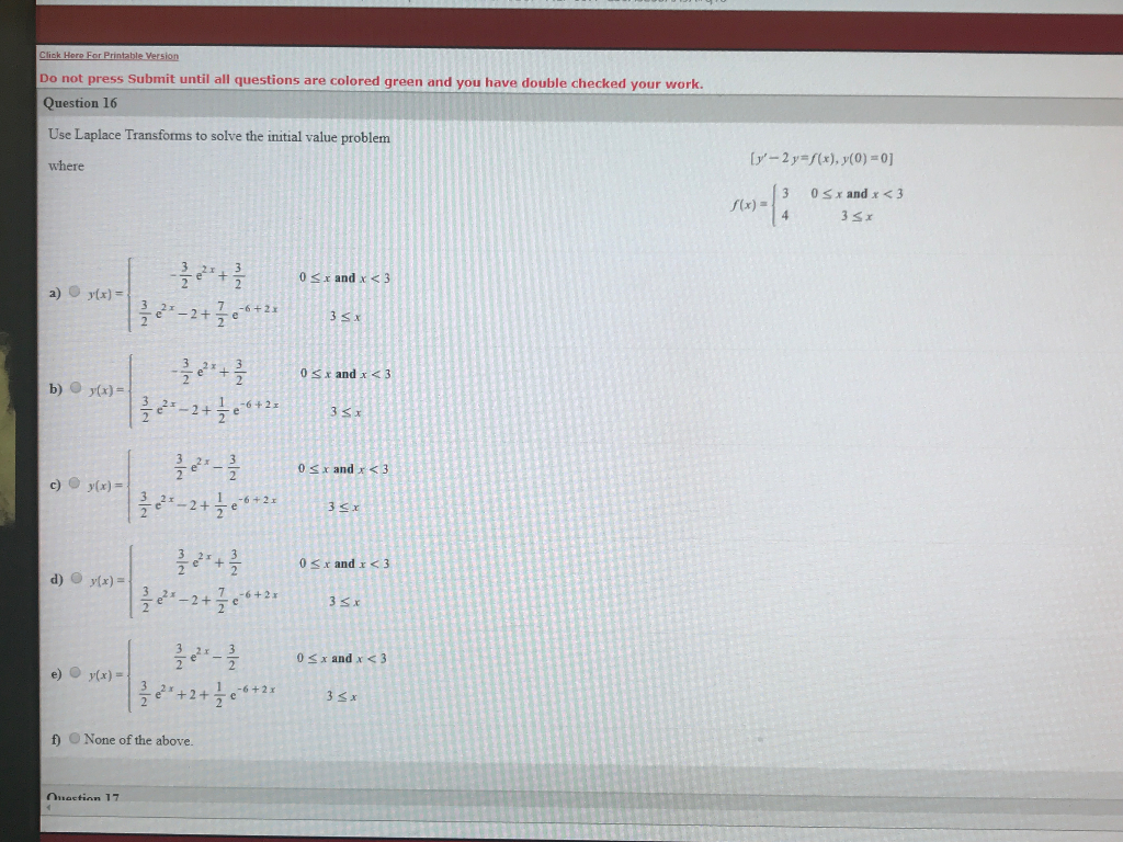 Solved Use Laplace Transforms to solve the initial value | Chegg.com
