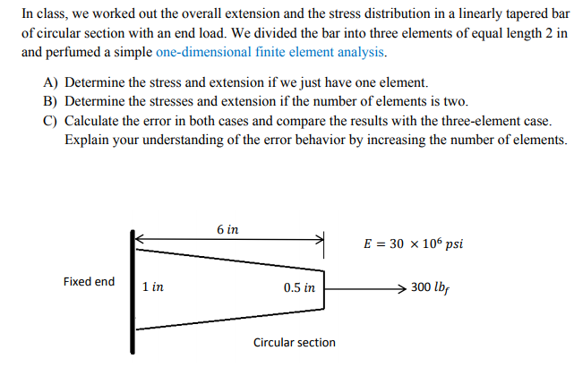 Solved In class, we worked out the overall extension and the | Chegg.com