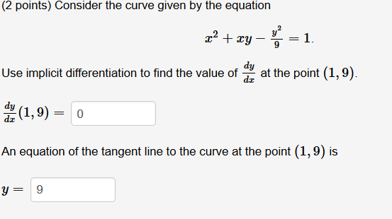 Solved Consider the curve given by the equation x^2 + xy - | Chegg.com