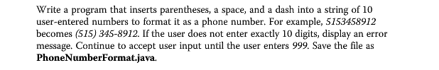 Solved Write a program that inserts parentheses, a space, | Chegg.com
