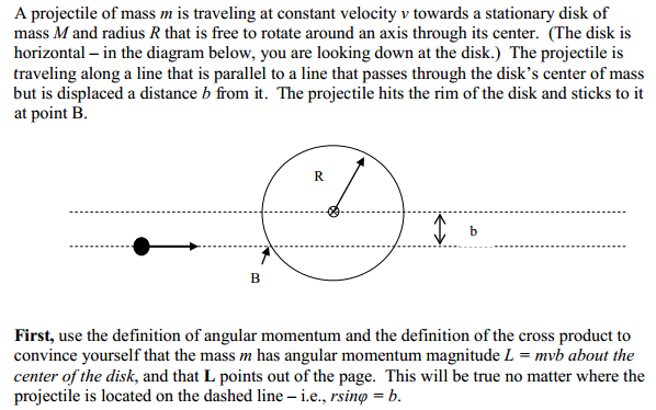Solved 1. What is the angular speed of the disk-projectile | Chegg.com