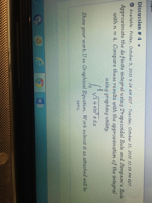 Solved Approximate the definite integral using Trapezoidal | Chegg.com