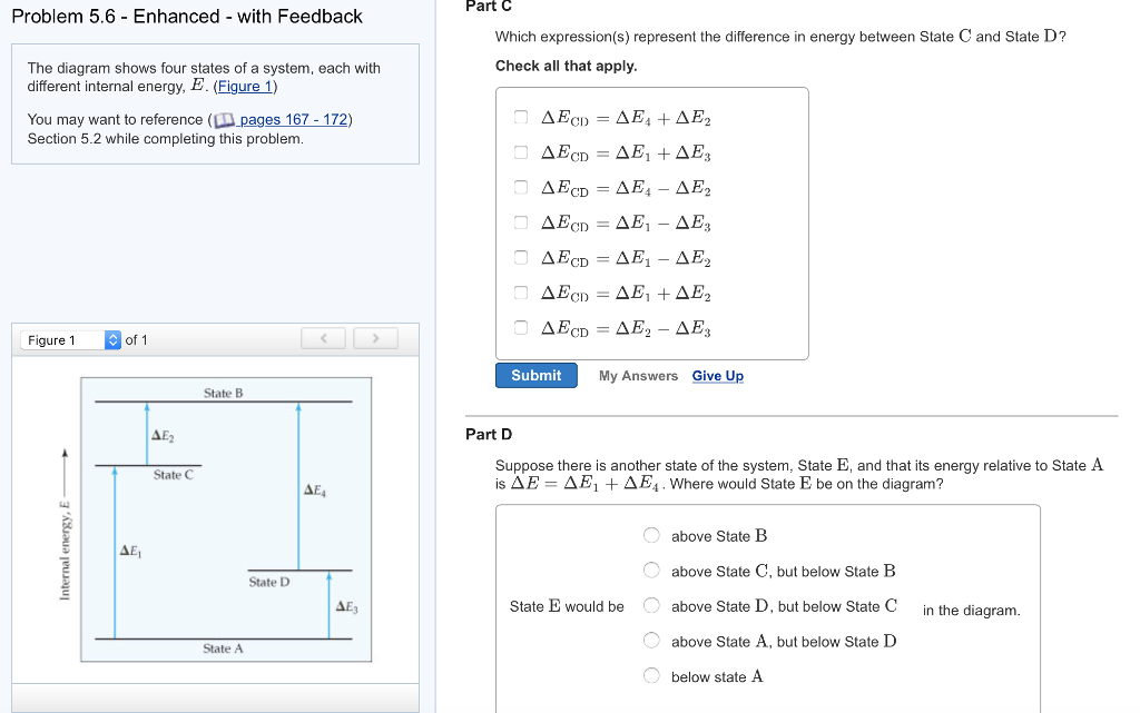 Solved Part A The diagram shows four states of a system, | Chegg.com