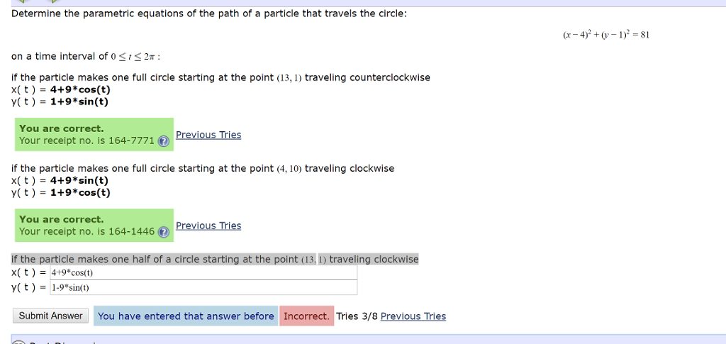 Solved Determine the parametric equations of the path of a | Chegg.com