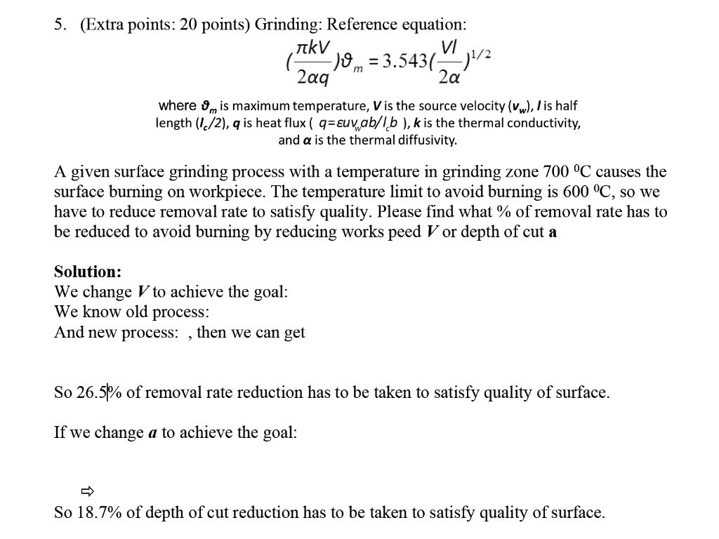 5. (Extra points: 20 points) Grinding: Reference | Chegg.com