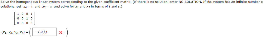 Solved Solve the homogeneous linear system corresponding to | Chegg.com