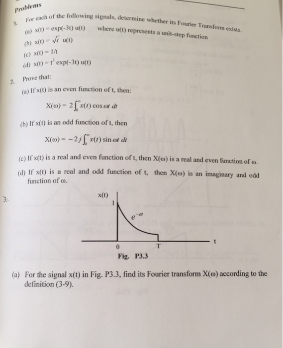 Solved Problems For Each Of The Fol A X The Following