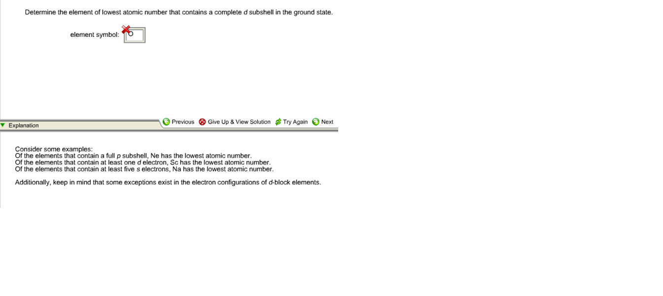 Solved Determine the element of lowest atomic number that | Chegg.com