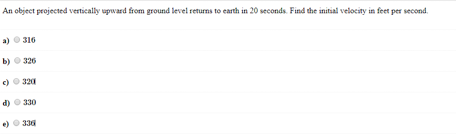 Solved An object projected vertically upward from ground | Chegg.com