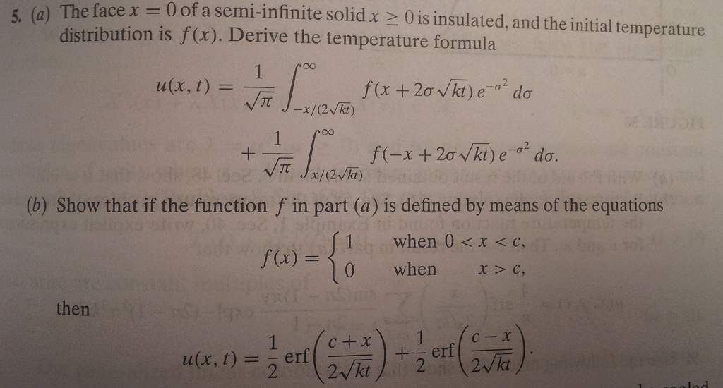 Solved (a) The face x = 0 of a semi-infinite solid x > 0 s | Chegg.com