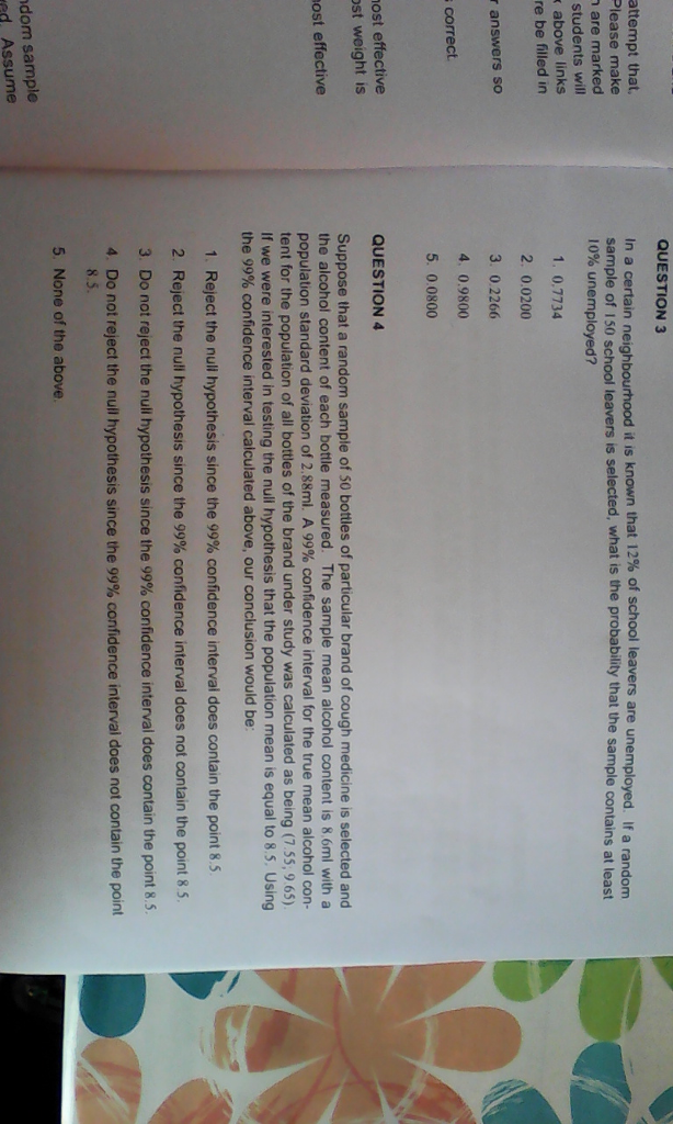 Solved QUESTION 3 attempt that. Please make are marked | Chegg.com