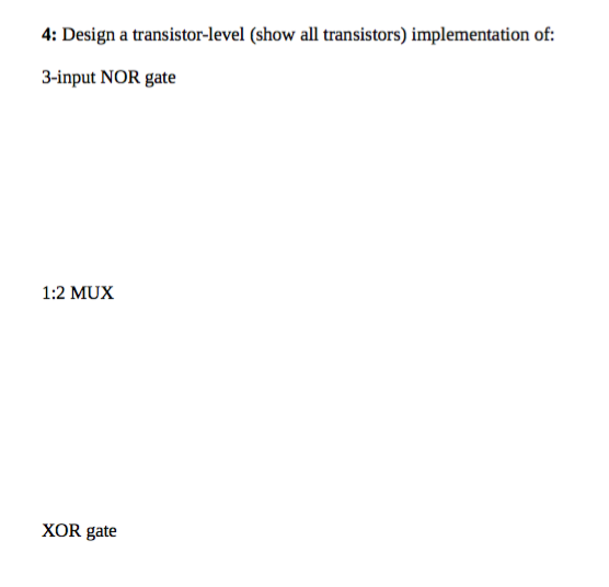 Solved Design a transistor-level (show all transistors) | Chegg.com