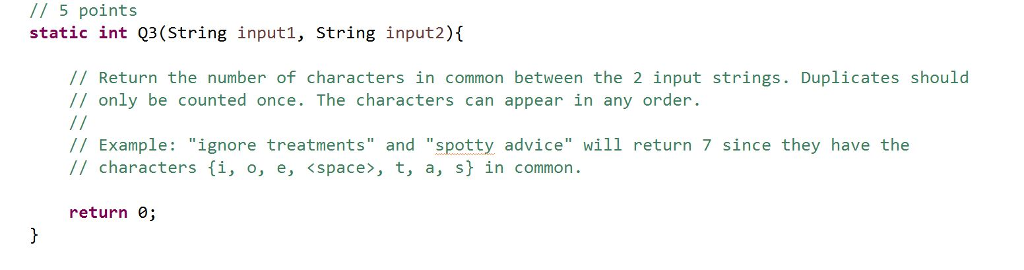 Solved Need help Java question returning #characters in | Chegg.com