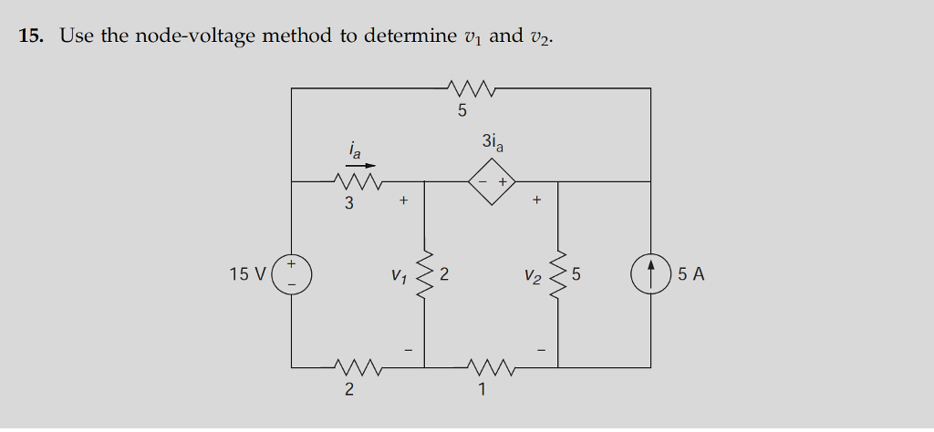 Solved Use the node - voltage method to determine upsilon_1 | Chegg.com