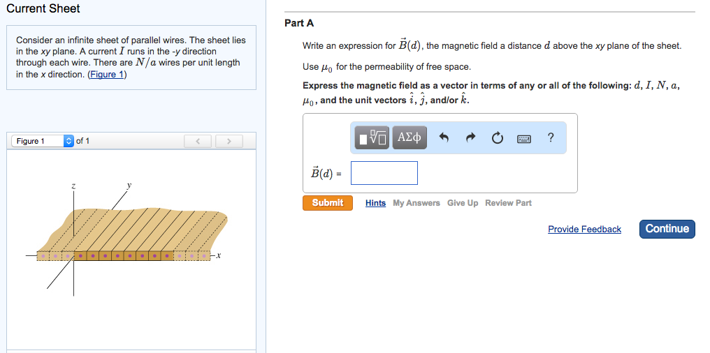 Solved Current Sheet Part A Consider an infinite sheet of | Chegg.com Solved Current Sheet Part A Consider an infinite sheet of | Chegg.com