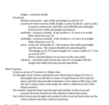 Solved Write the following 7 C-+ files (all function | Chegg.com