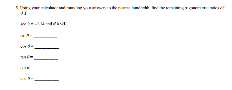Solved 5. Using your calculator and rounding your answers to | Chegg.com
