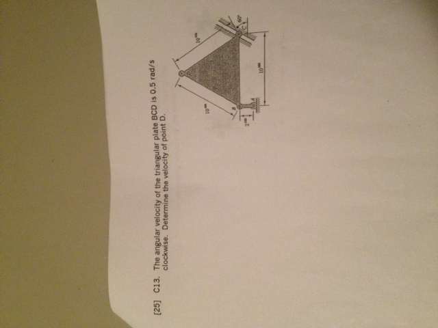 Solved The angular velocity of the triangular plate BCD is | Chegg.com