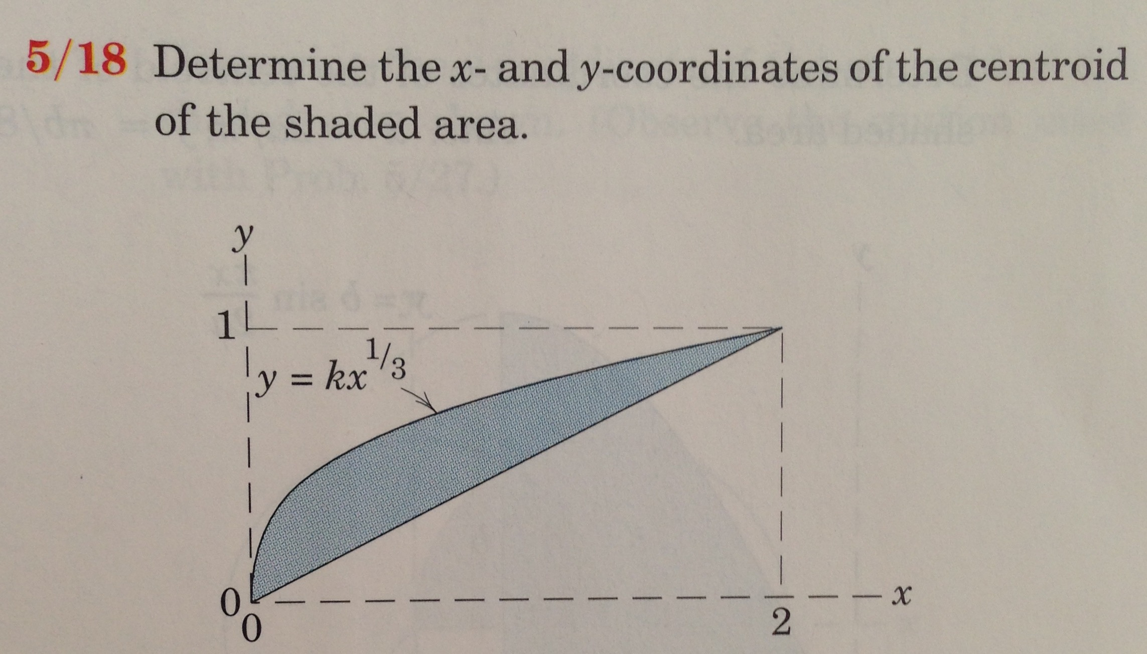 Solved Determine the x and y coordinates of the centroid of | Chegg.com