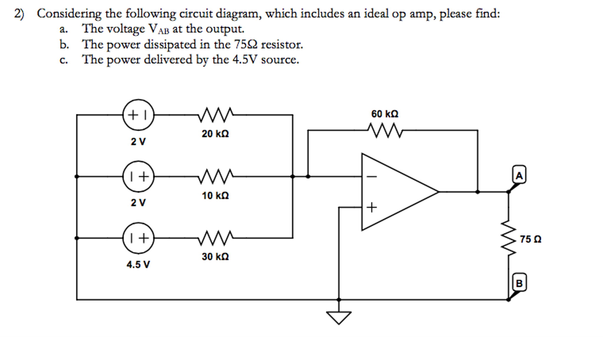 Solved Considering the following circuit diagram, which | Chegg.com