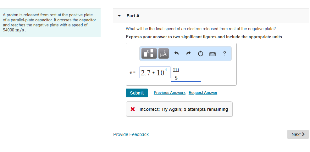 Solved A proton is released from rest at the positive plate | Chegg.com